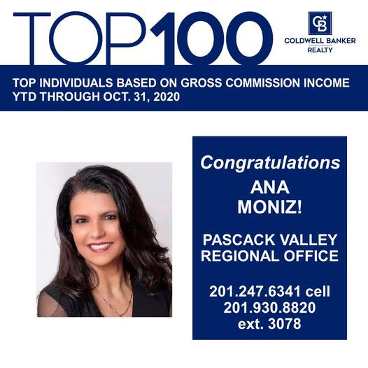 Ana Moniz is Proud to Announce That she is a Coldwell Banker Top 100 ...